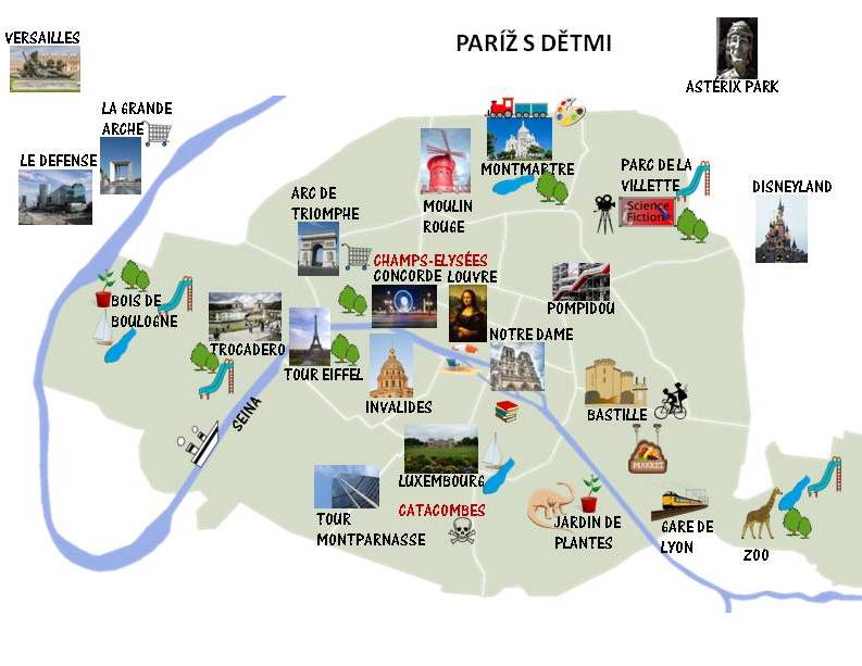 PAŘÍŽ - MAPA :: Francie s dětmi